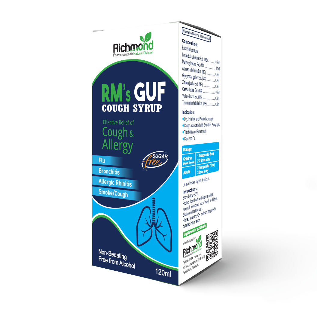 🌿 RM’s GUF Cough Syrup - Richmond Pharmaceuticals - Natural Division